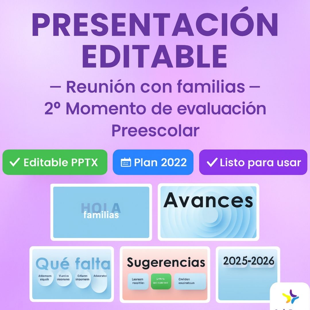 Presentación editable para reunión con padres | Rendicion